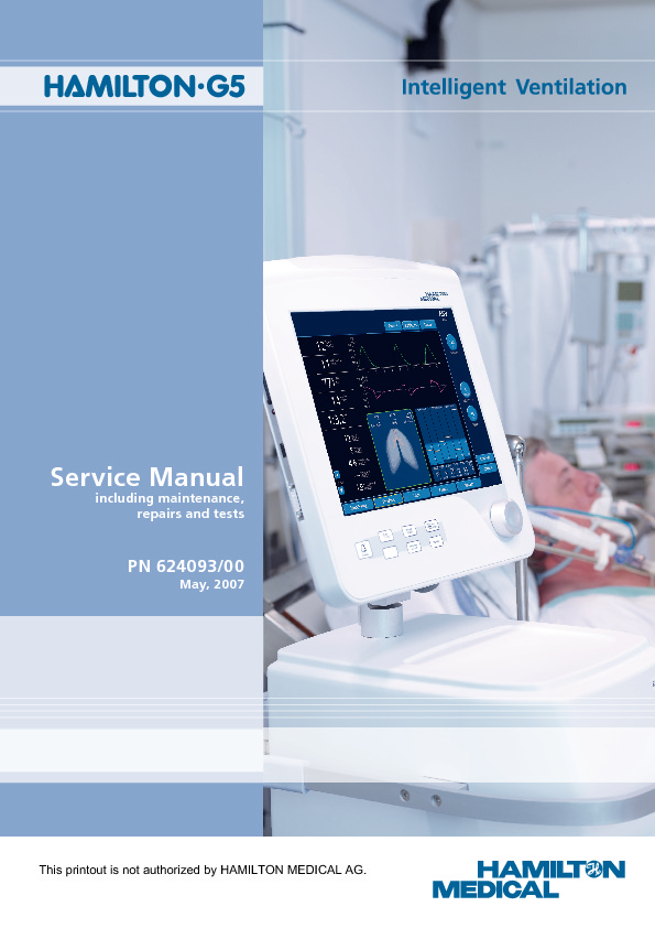 service manual for Hamilton _G5_Ventilator Hamilton G5 Ventilator ...