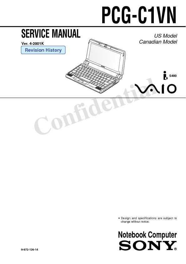 service manual for Sony PCG-C1VN PCG-C1VN schematics,datasheets ...