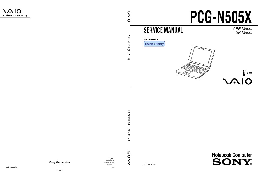 service manual for Sony PCG-N505X PCG-N505X schematics,datasheets ...